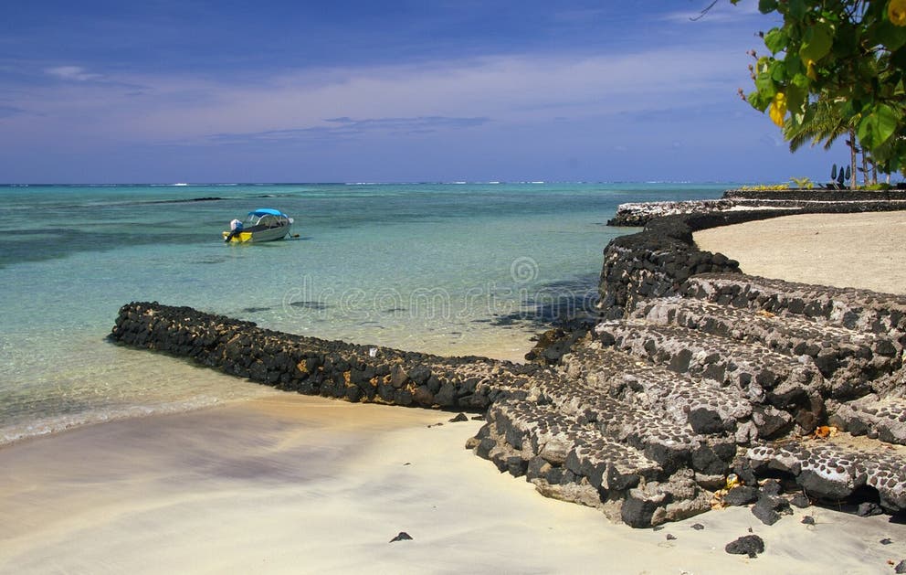 Beachscape De Samoa Occidental Imagen de archivo - Imagen de arena ...