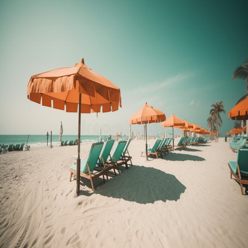 Beachside Oasis with Lush Foliage Stock Illustration - Illustration of ... Beachside Oasis with Lush Foliage Stock Illustration - Illustration of ...