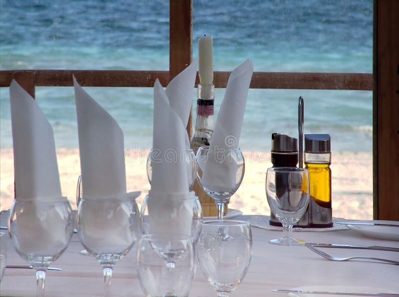 Beachside Restaurant View stock image. Image of front - 4519865