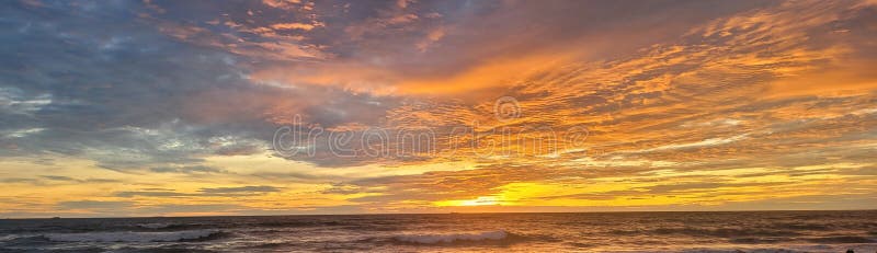 Beachside View in the Evening Stock Image - Image of afterglow, coast ...