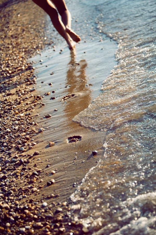 Beach Walk Girl Beachwalk Stock Photos - Free & Royalty-Free Stock ...