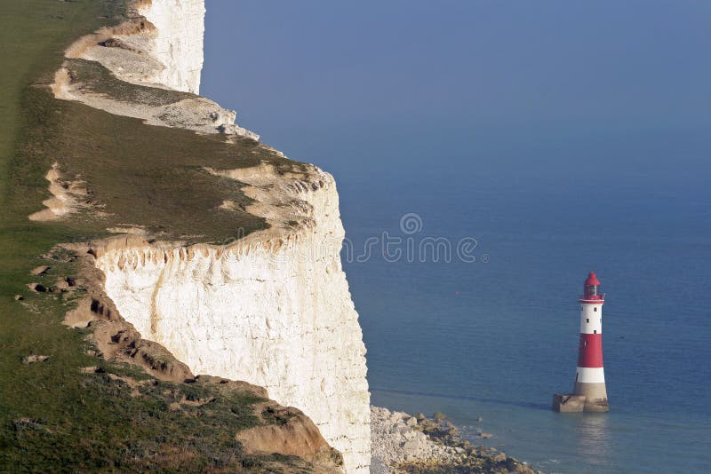 Lighthouse at Beachy Head, East Sussex, Eng Stock Image - Image of ...