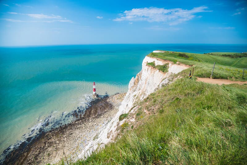 Beachy Head Lighthouse stock photo. Image of coastal - 71880450