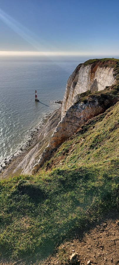 Beachy Head and it S Lighthouse. Stock Photo - Image of coast, suicide ...
