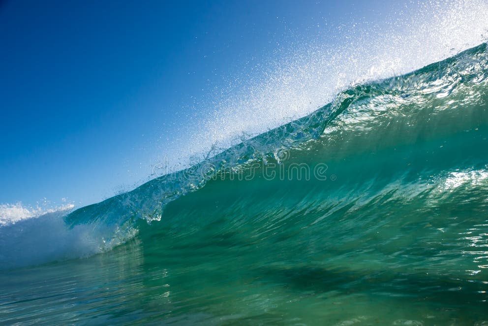 Beack Break Wave stock photo. Image of coast, green, wave - 44653608