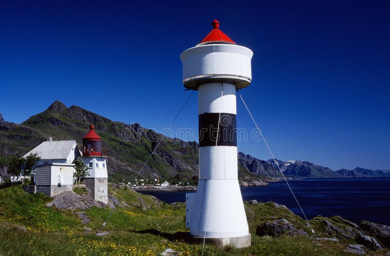 Red and green beacon stock photo. Image of house, port - 3625512