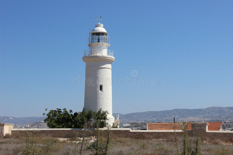 Beacon in Cyprus stock photo. Image of paphos, cyprus - 84548670