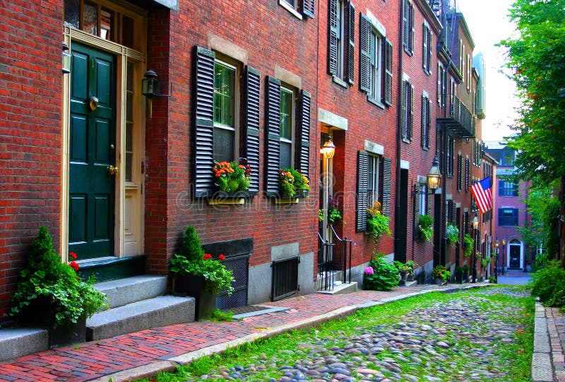 Beacon Hill, Boston stock photo. Image of cobblestones - 4220992