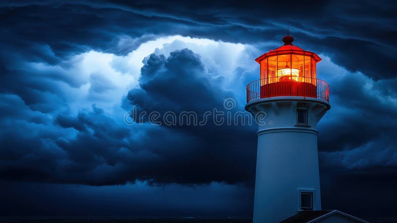Beacon of Hope: Lighthouse Against the Storm, Guiding Light Amidst Dark ...