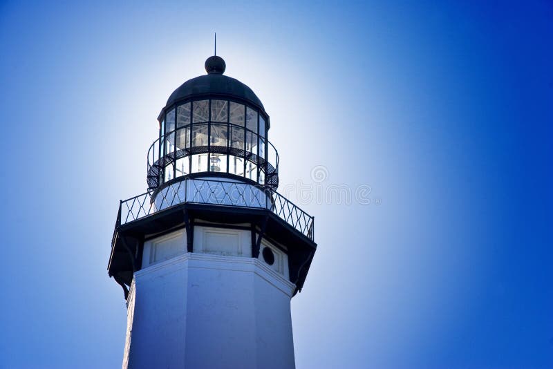 The Light of Lighthouse Beacon Stock Image - Image of interior ...