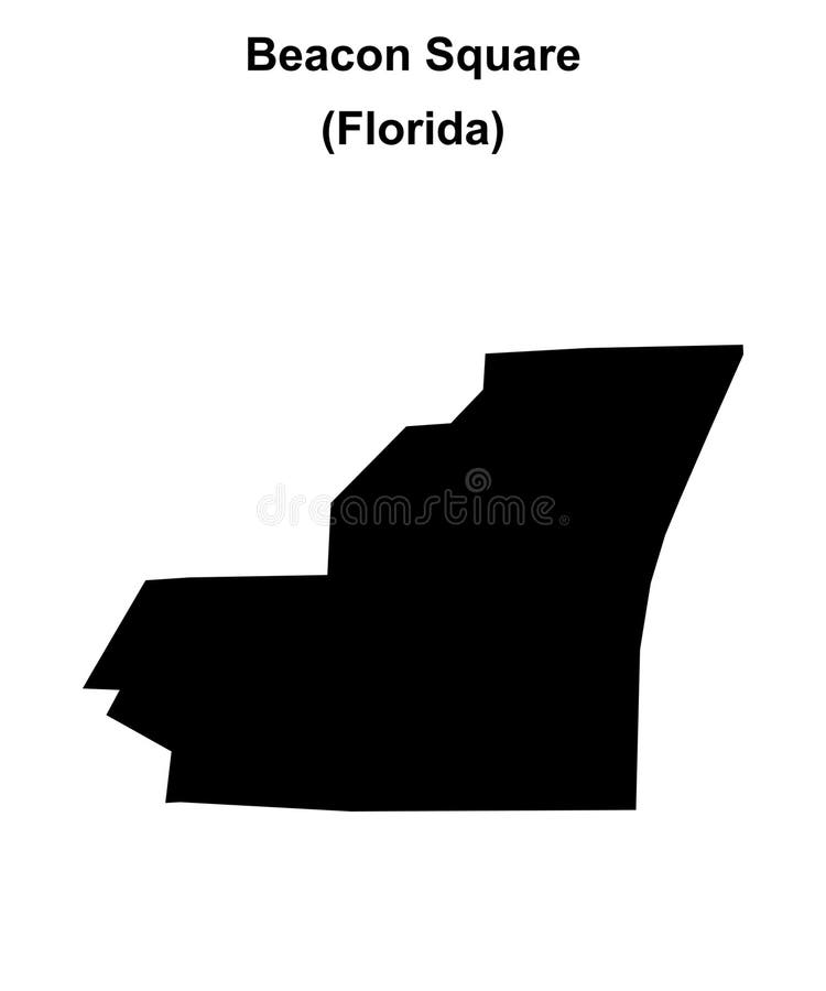 Beacon Square outline map stock vector. Illustration of empty - 386146235