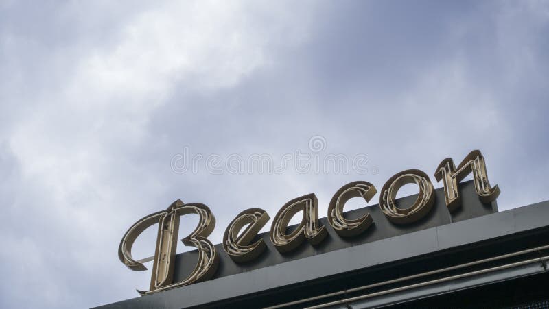 Beacon Theater Neon Sign during the Day with Blue Sky 07/23/2017, 4:50: ...
