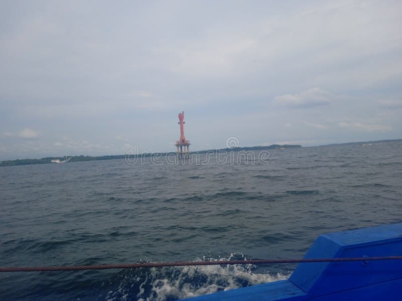 A Beacon Tower in the Midle of the Kalimantan River Stock Photo - Image ...