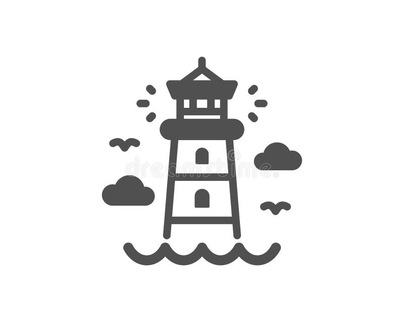 Lighthouse Icon. Beacon Tower Sign. Searchlight. Vector Stock Vector ...