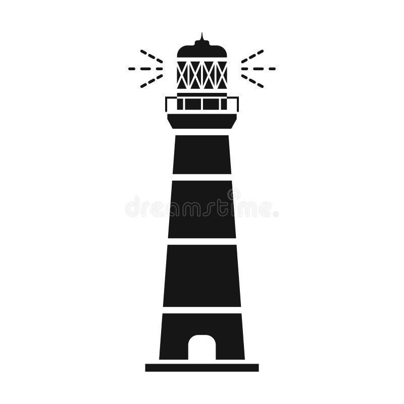 Beacon Vector Icon.Black Vector Icon Isolated On White Background ...