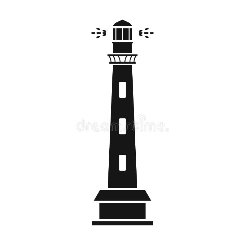 Beacon Vector Icon.Black Vector Icon Isolated on White Background ...