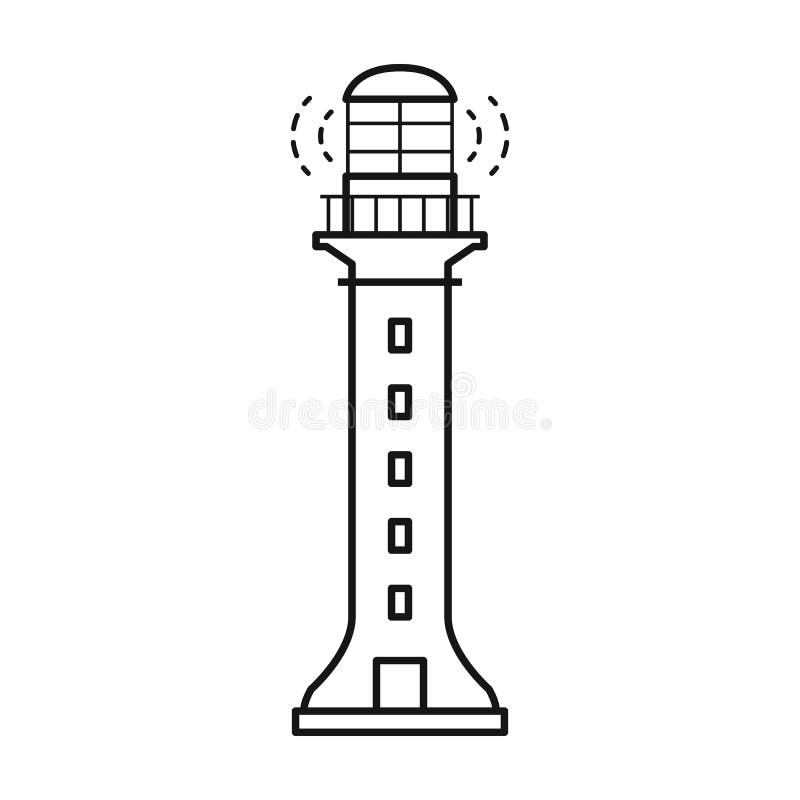 Beacon Vector Icon.Black Vector Icon Isolated On White Background ...