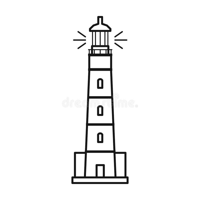 Beacon Vector Icon.Black Vector Icon Isolated On White Background ...