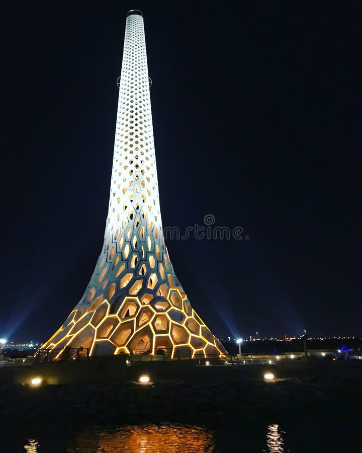 The beacon editorial photo. Image of kaust, night, beacon - 105510941