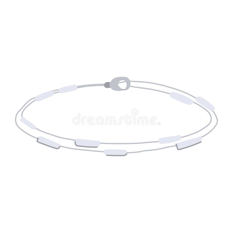 Bead Bracelet Silver Cartoon Vector Illustration Stock Vector ...