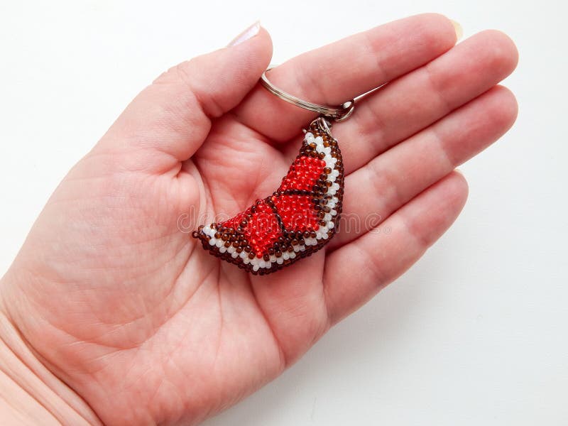 Bead Colorful Key Chain and Stones Stock Photo - Image of green ...