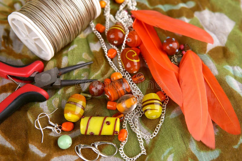 Bead Jewelry Making As a Hobby Stock Image - Image of chain, accessory ...