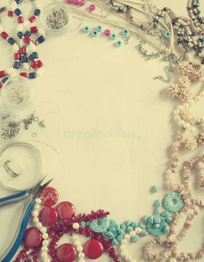 Bead border stock photo. Image of border, craft, frame - 15017762