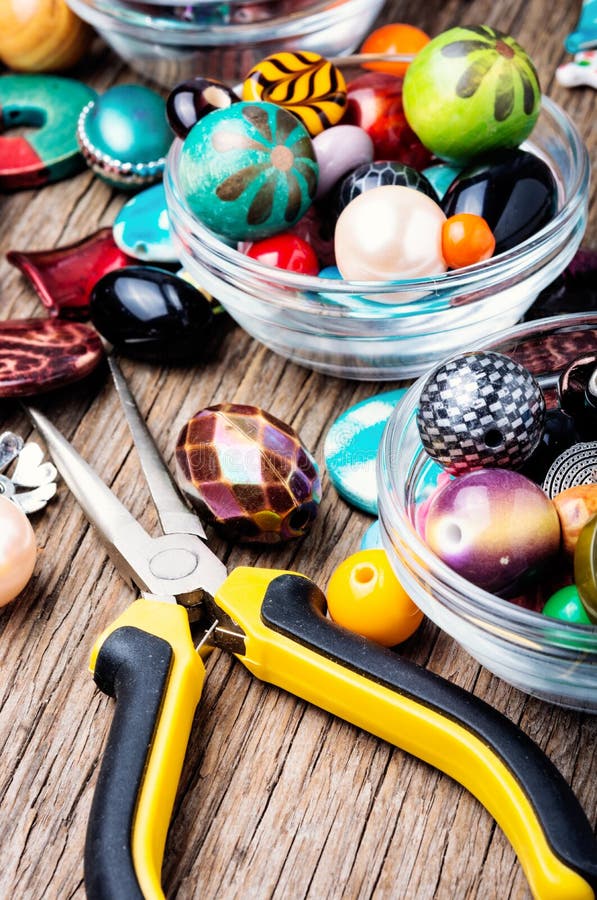 Bead for making jewelry stock photo. Image of diversity - 133842014