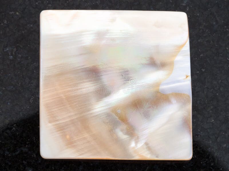 Bead from Nacre Shell on Dark Background Stock Image - Image of ...