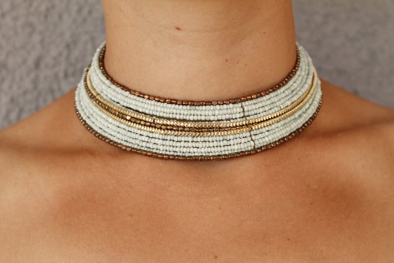 Womans neck jewellery stock image. Image of jewelery - 17348047
