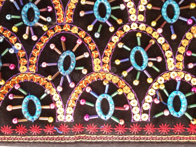 Bead Sequin Pattern Fabric Design Stock Photo - Image of sequin, design ...