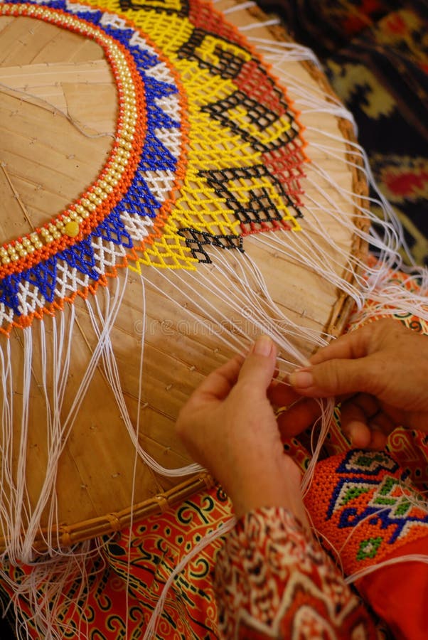 Bead weaving stock image. Image of flat, tube, hand - 169942205