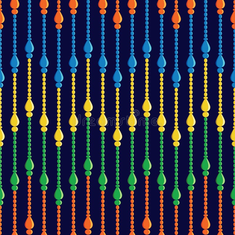 Beaded curtain stock vector. Illustration of geometry - 48715198