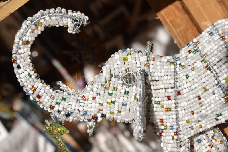 Beaded Elephant stock photo. Image of bead, decorative - 134887442