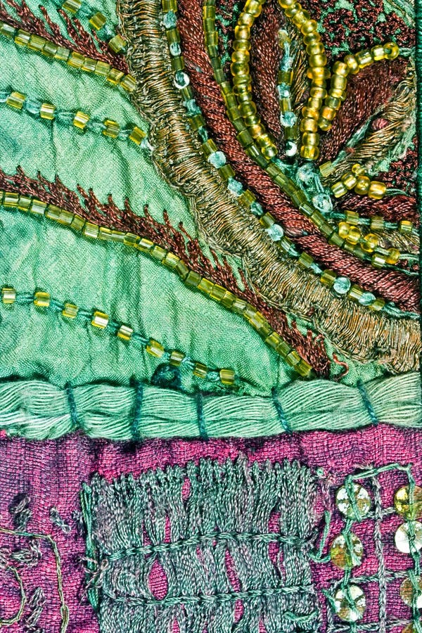 Embroidered silk stock photo. Image of material, detailed - 21268854