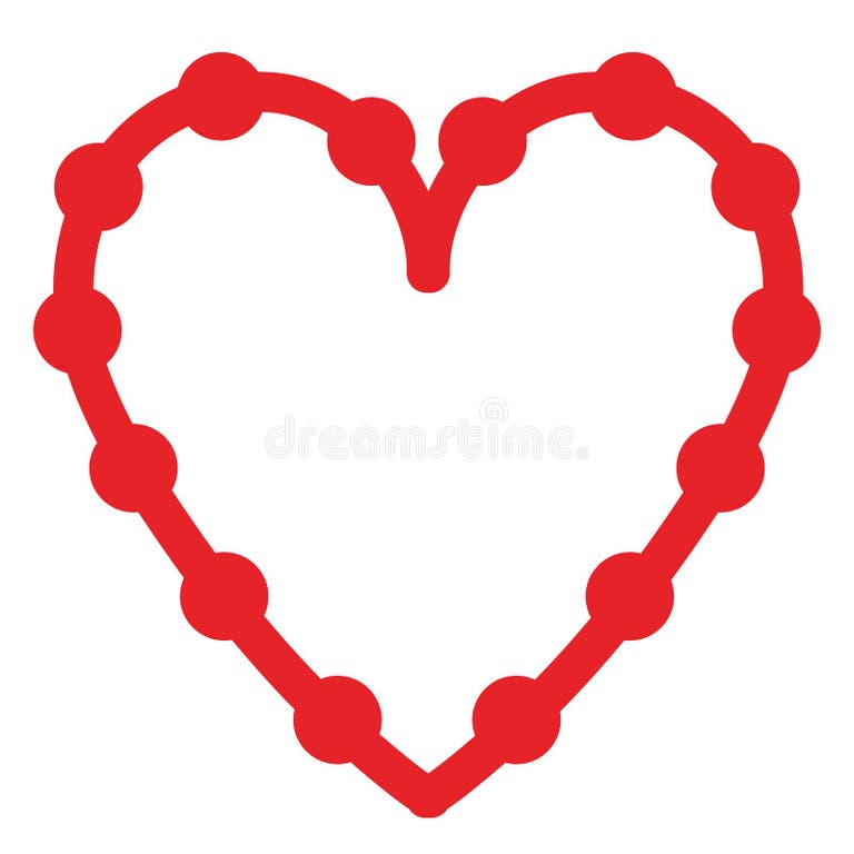 Beaded heart icon stock vector. Illustration of couple - 357574592