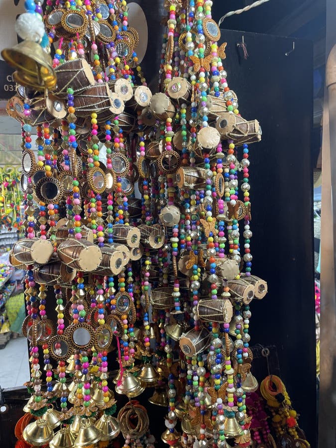 Beaded & Mirrored Decorative Strings Stock Photo - Image of beaded ...