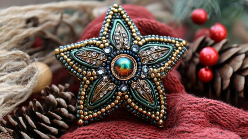 Brooch-star stock vector. Illustration of isolated, symbol - 52378946