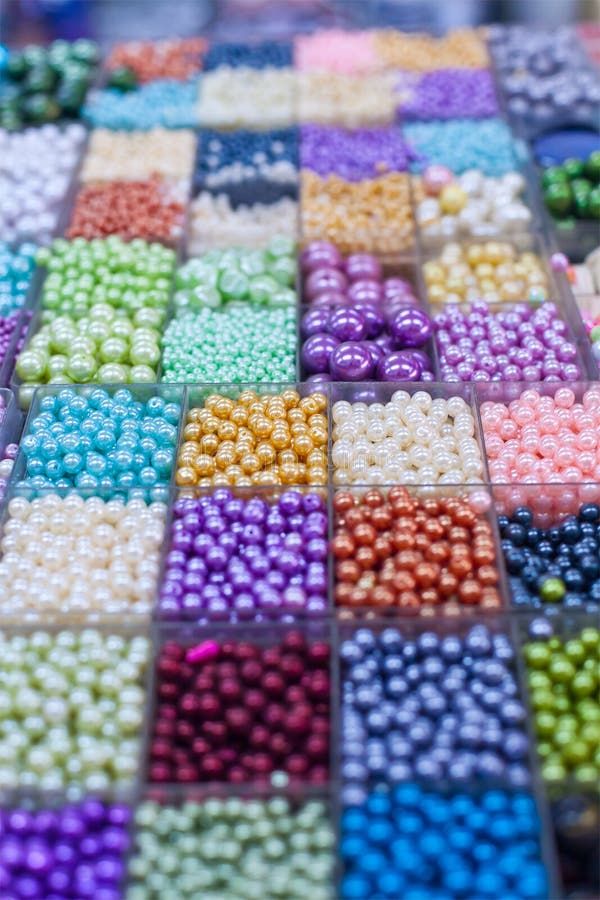 Beads in boxes stock image. Image of crafts, handicraft - 15800771