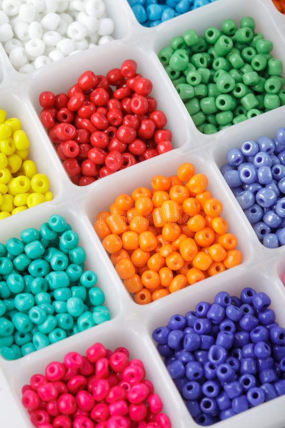 Beads in boxes stock photo. Image of bulk, craft, cases - 20314576
