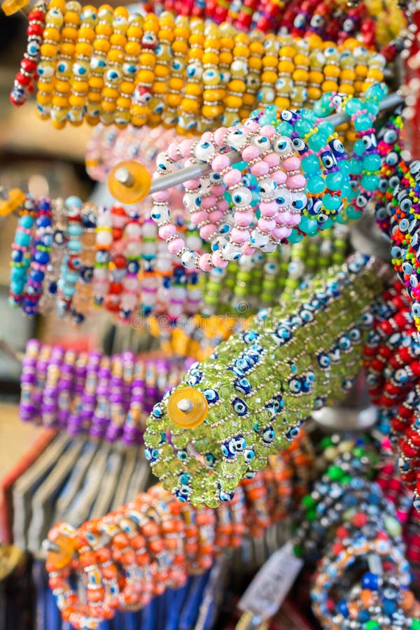 Beads of Bracelet Various Type and Color Stock Image - Image of design ...