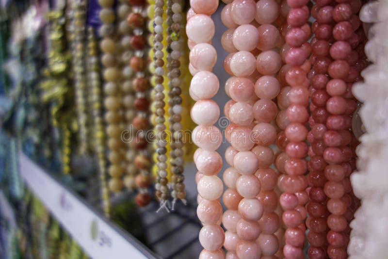 Beads on Display in Arts and Crafts Store Stock Photo - Image of bead ...
