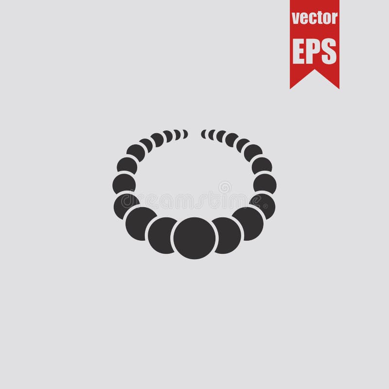 Beads Icon in Flat Style.Vector Illustration. Stock Illustration ...