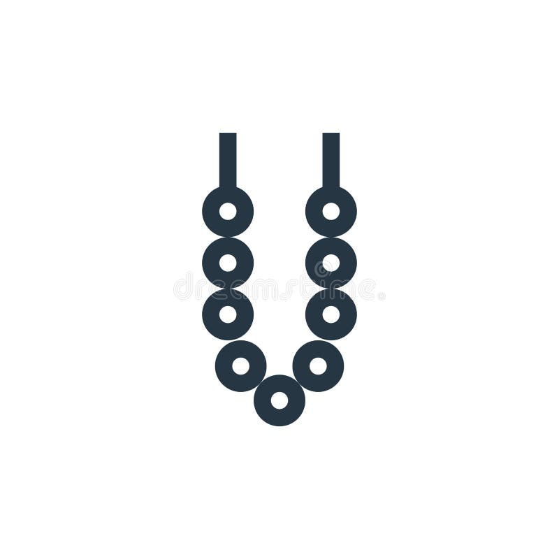 Beads Icon Vector from Handcrafts Concept. Thin Line Illustration of ...