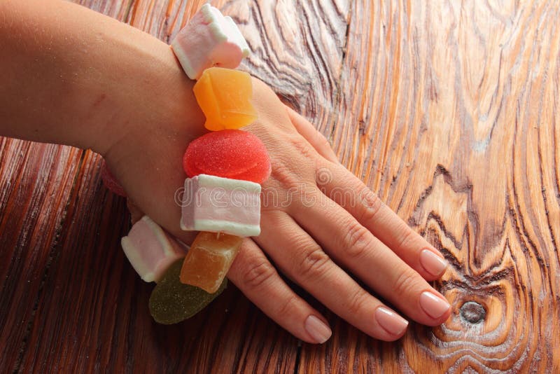 Beads made of sweets stock image. Image of dessert, white - 56415293