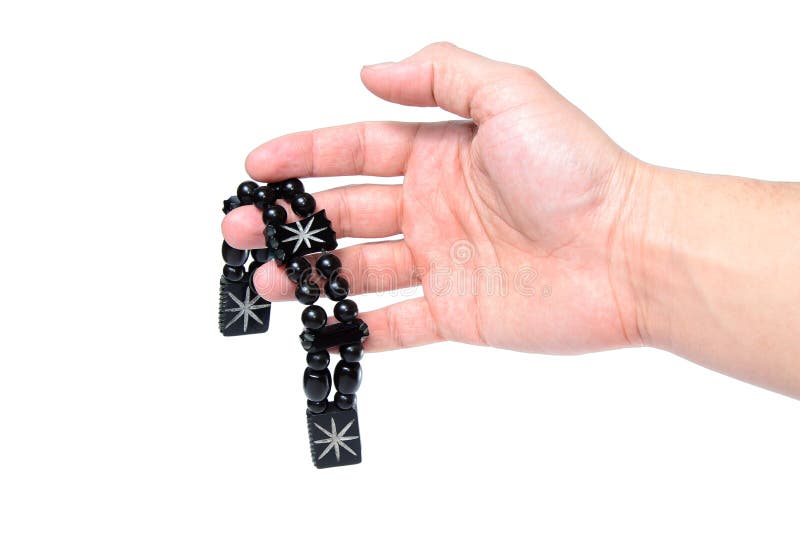 Beads in an open palm stock image. Image of amulet, hand - 90556643