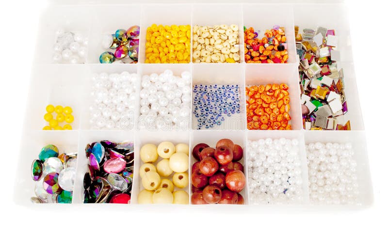 Beads set stock image. Image of personal, boxes, handwork - 25805693