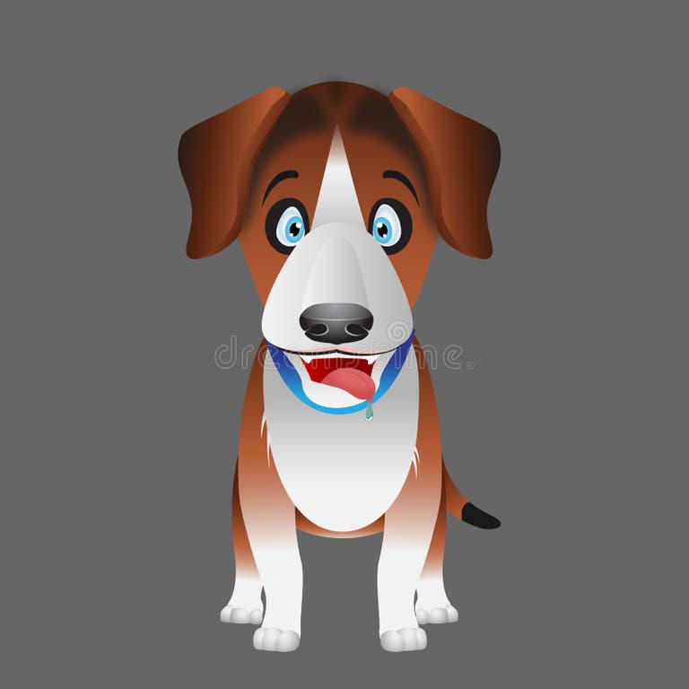 Beagle dog facing forward stock illustration. Illustration of puppy ...