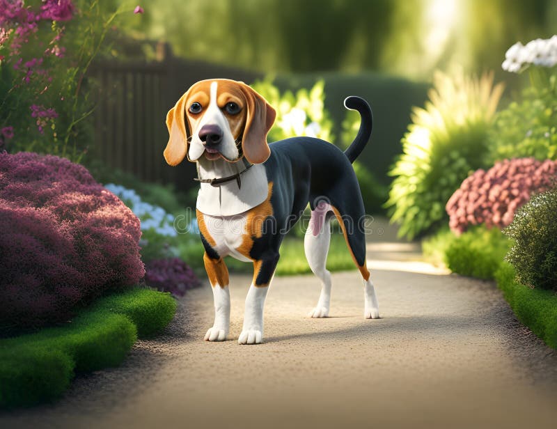 Beagle Dog, Generative AI Illustration Stock Image - Image of cute ...