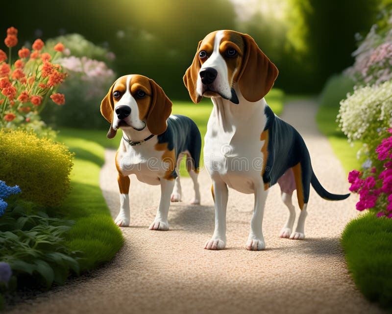 Beagle Dog, Generative AI Illustration Stock Illustration ...